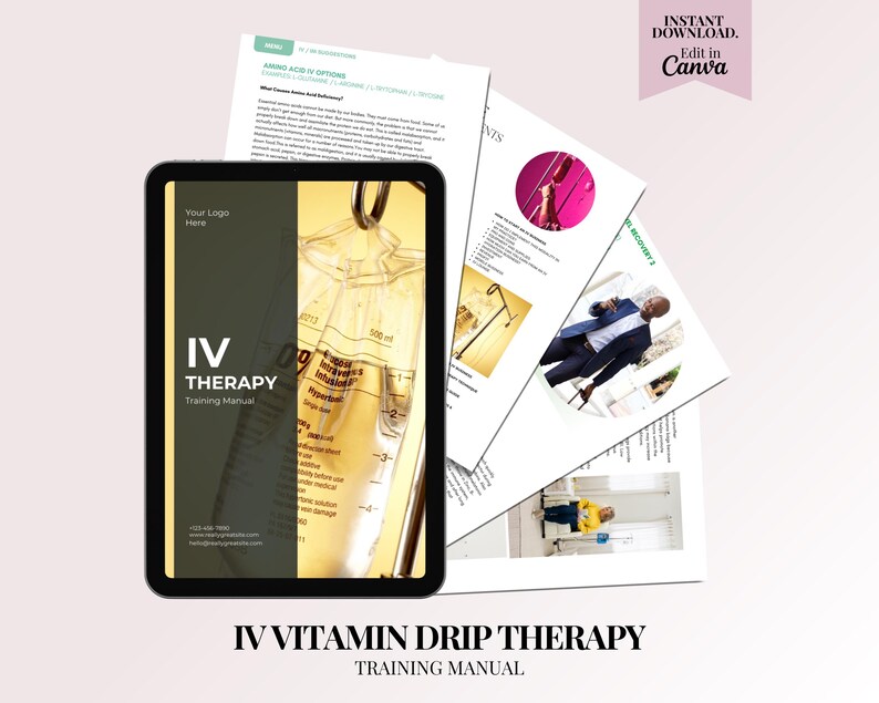IV Vitamin Therapy Training Manual: Editable Canva Study Guide Template - Etsy Australia