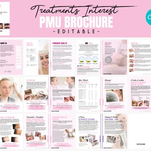 PMU Client Welcome Packet, Brochure Treatments, Marketing Booklet, PMU ...