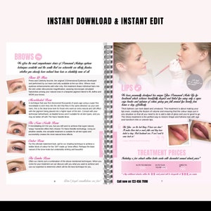 PMU Client Welcome Packet, Brochure Treatments, Marketing Booklet, PMU ...