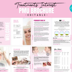 PMU Client Welcome Packet, Brochure Treatments, Marketing Booklet, PMU ...
