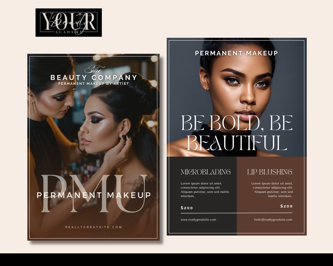 PMU Ads, PMU Beauty Flyers, Permanent Makeup Templates, Hair Nails ...