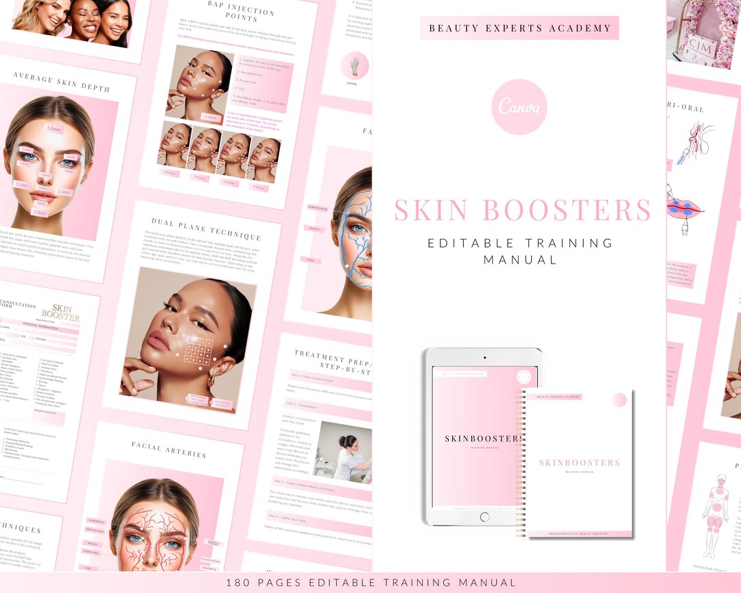 Skin Boosters Training Manual: Editable Aesthetics Injector Guide in ...