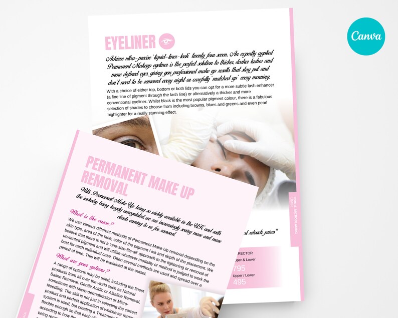 PMU Client Welcome Packet Brochure Treatments Marketing - Etsy