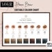 Henna Eyebrows Colour Chart, Henna Color Chart, Editable Brow Colour ...