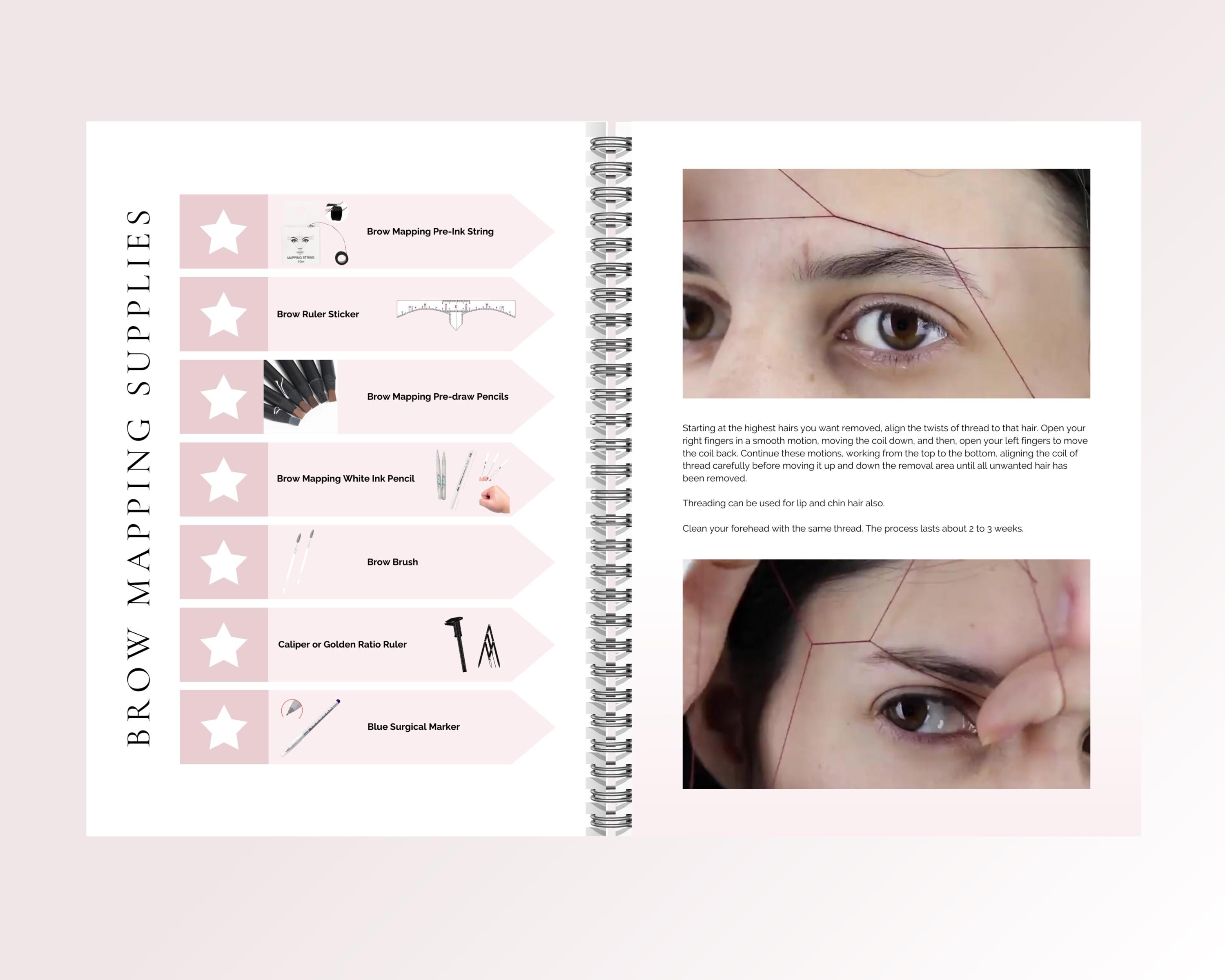 Eyebrow Threading Training Manual: Threading Brows Editable Canva ...