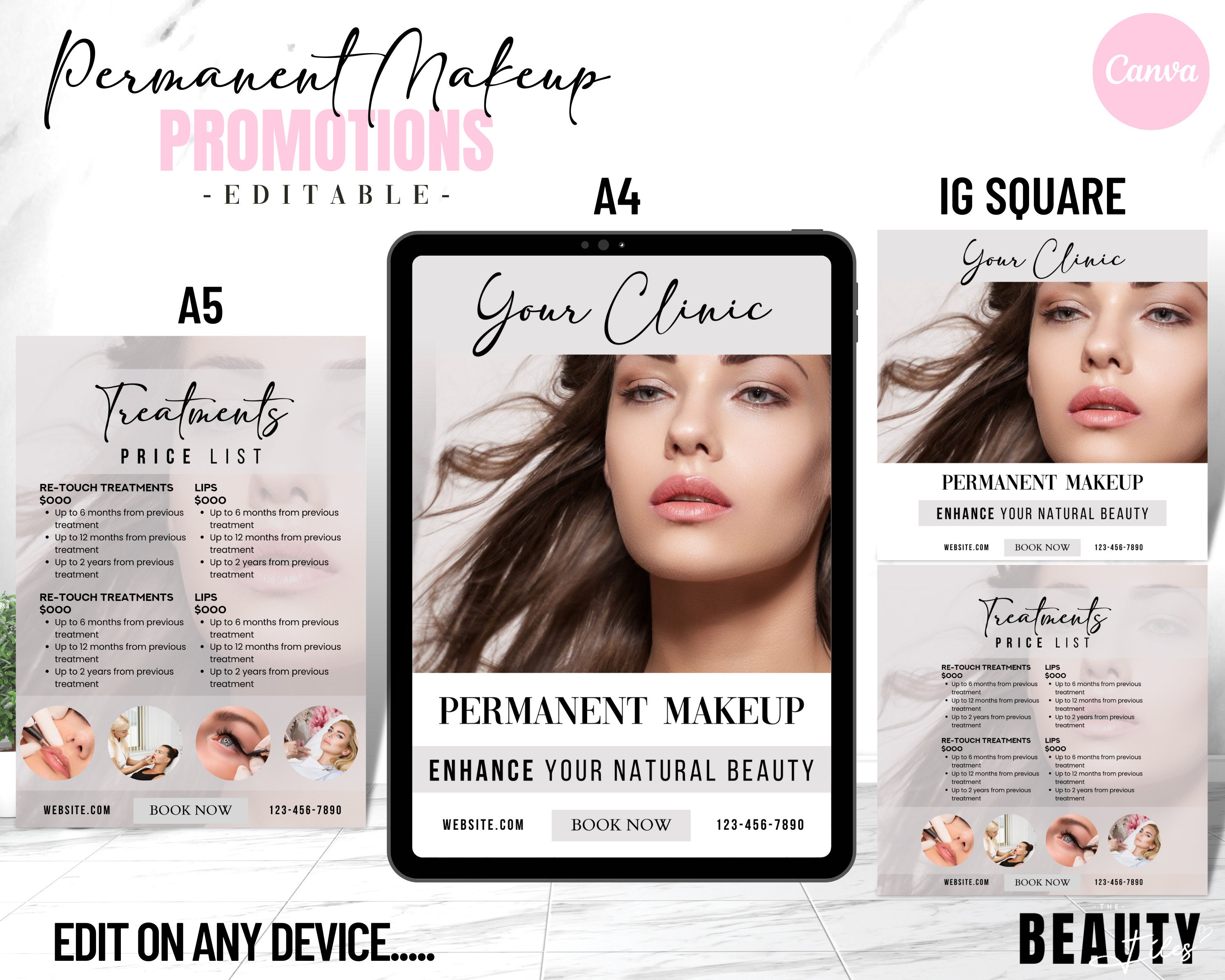 Permanent Makeup Promotion, Beauty Flyers, Brand Awareness Templates ...