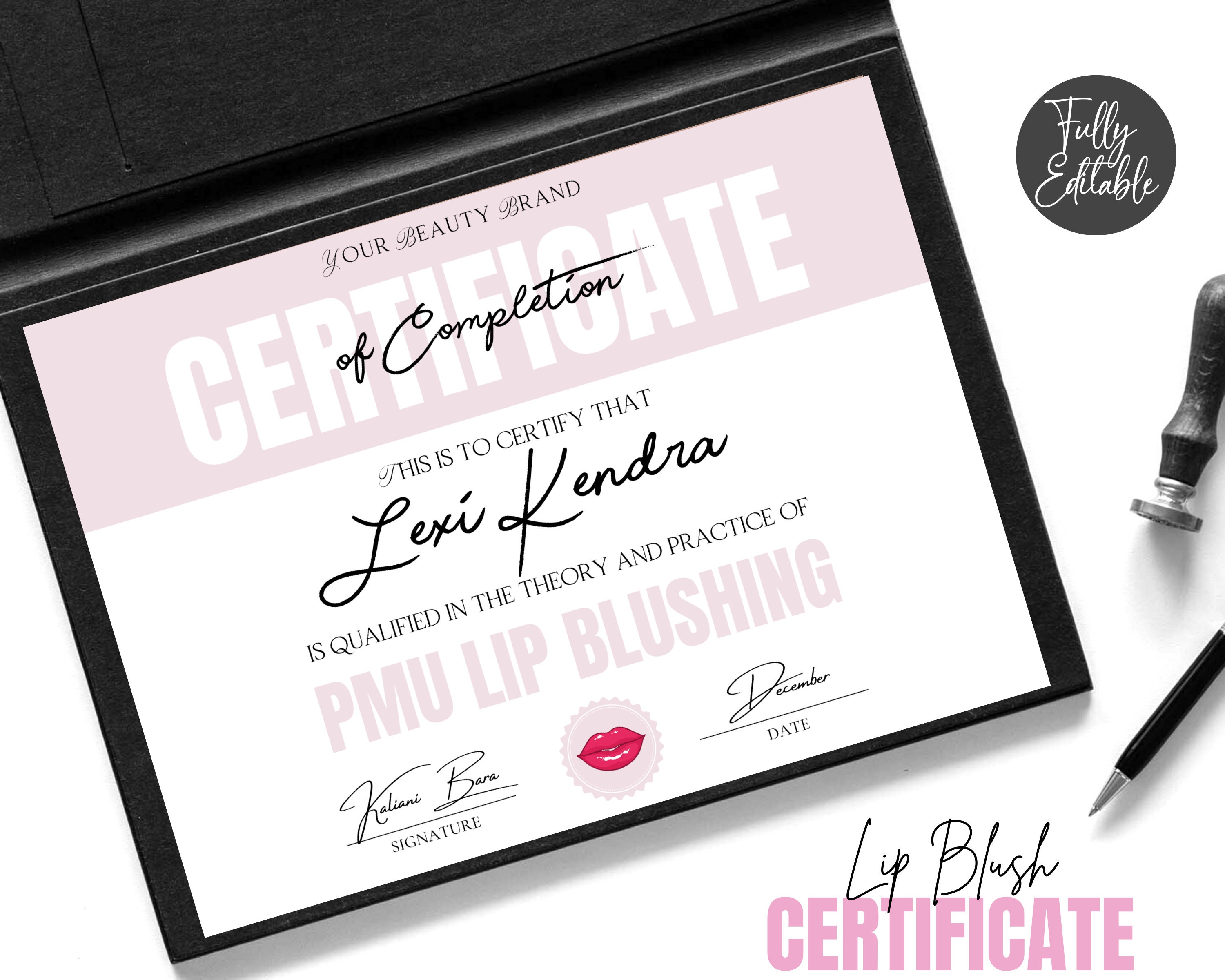 PMU Lips Training Course Certificate, Beauty Certificate, PMU Training ...