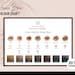 Henna Eyebrows Colour Chart, Henna Color Chart, Editable Brow Colour ...