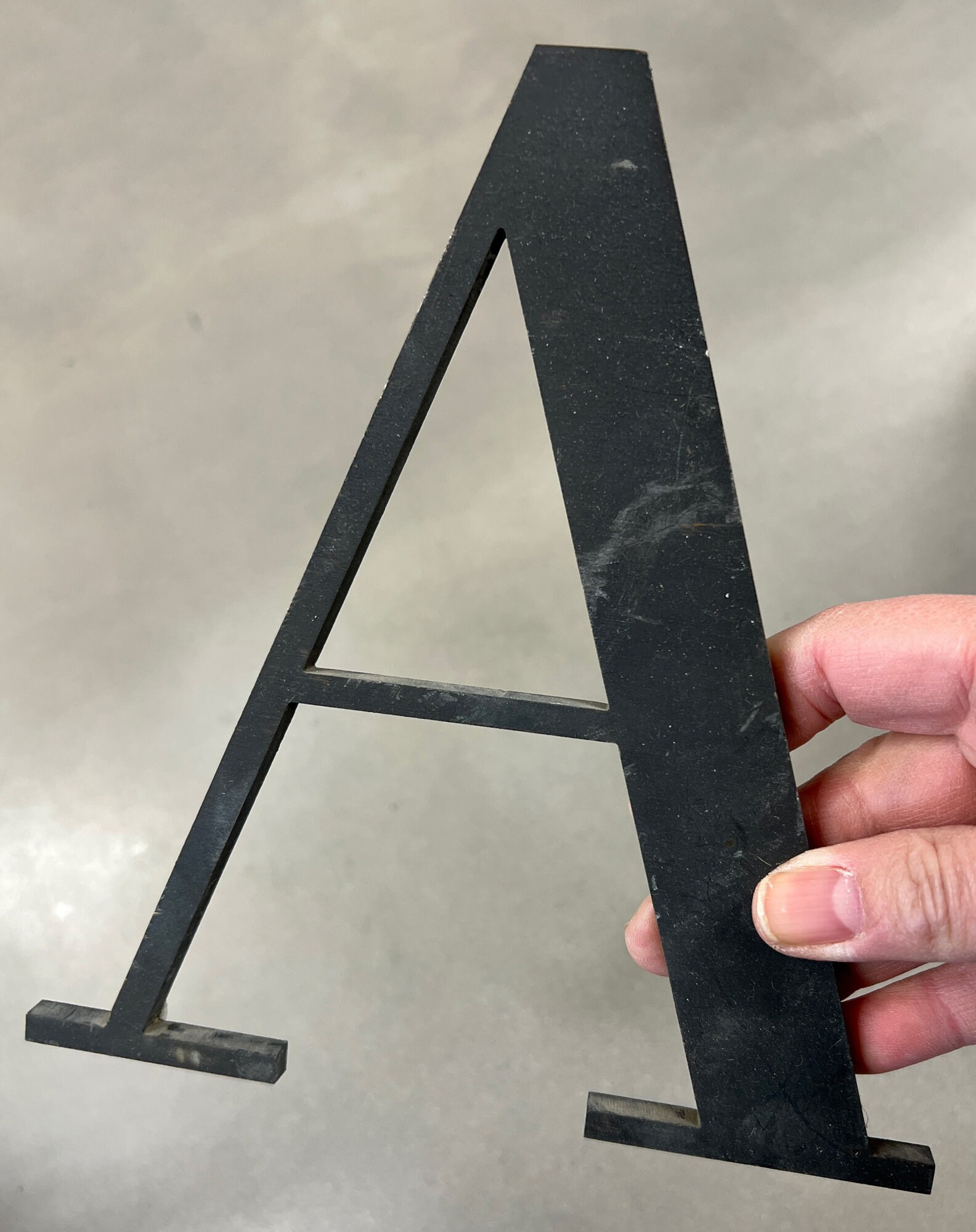 Steel Letter A | Flat Metal Letter | Reclaimed Old Sign - Etsy