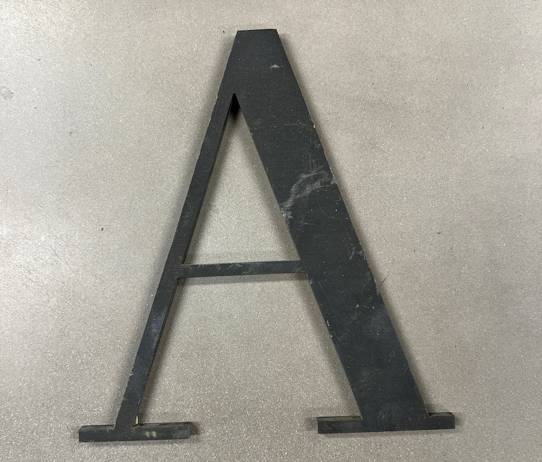 Steel Letter A | Flat Metal Letter | Reclaimed Old Sign - Etsy