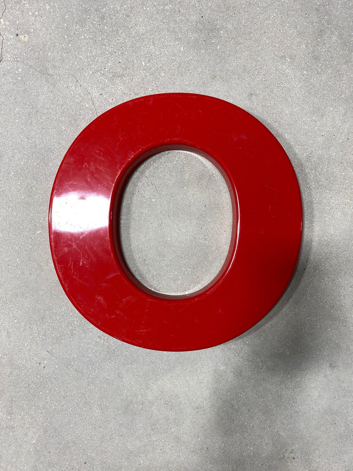 Red Letter O | Pan Formed Channel Letter Face | Reclaimed Old Sign - Etsy