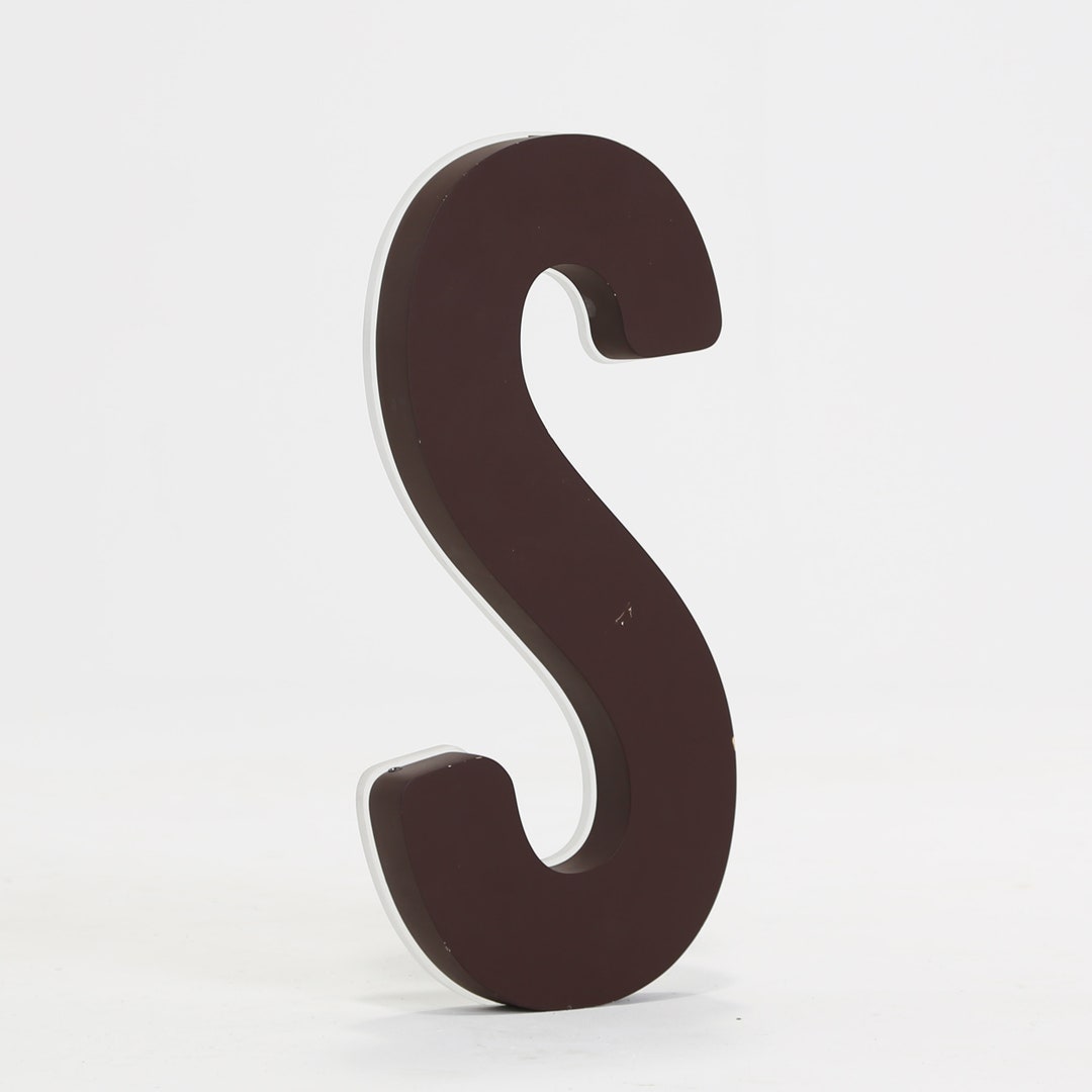 Metal Letter "s" W/acrylic Backer - Etsy