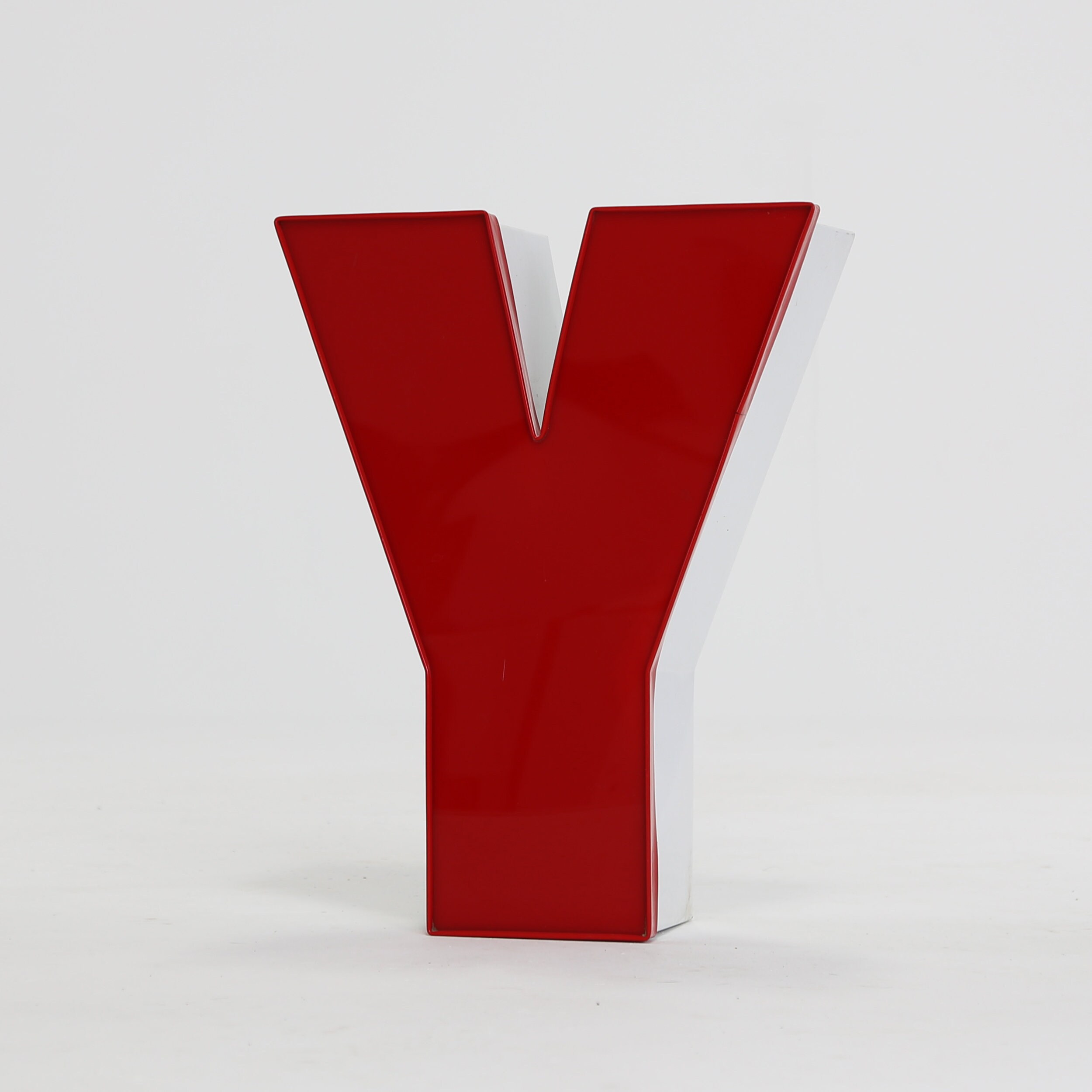 Red & White Letter Y | Reclaimed Channel Letter - Etsy