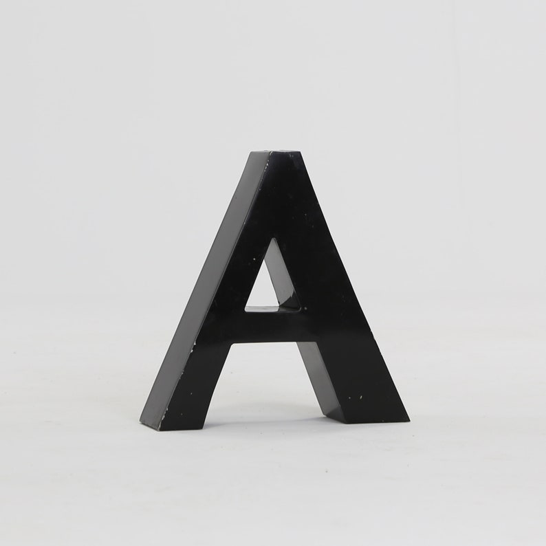 Black Letter A | Reverse Channel Letter | Reclaimed Old Sign - Etsy