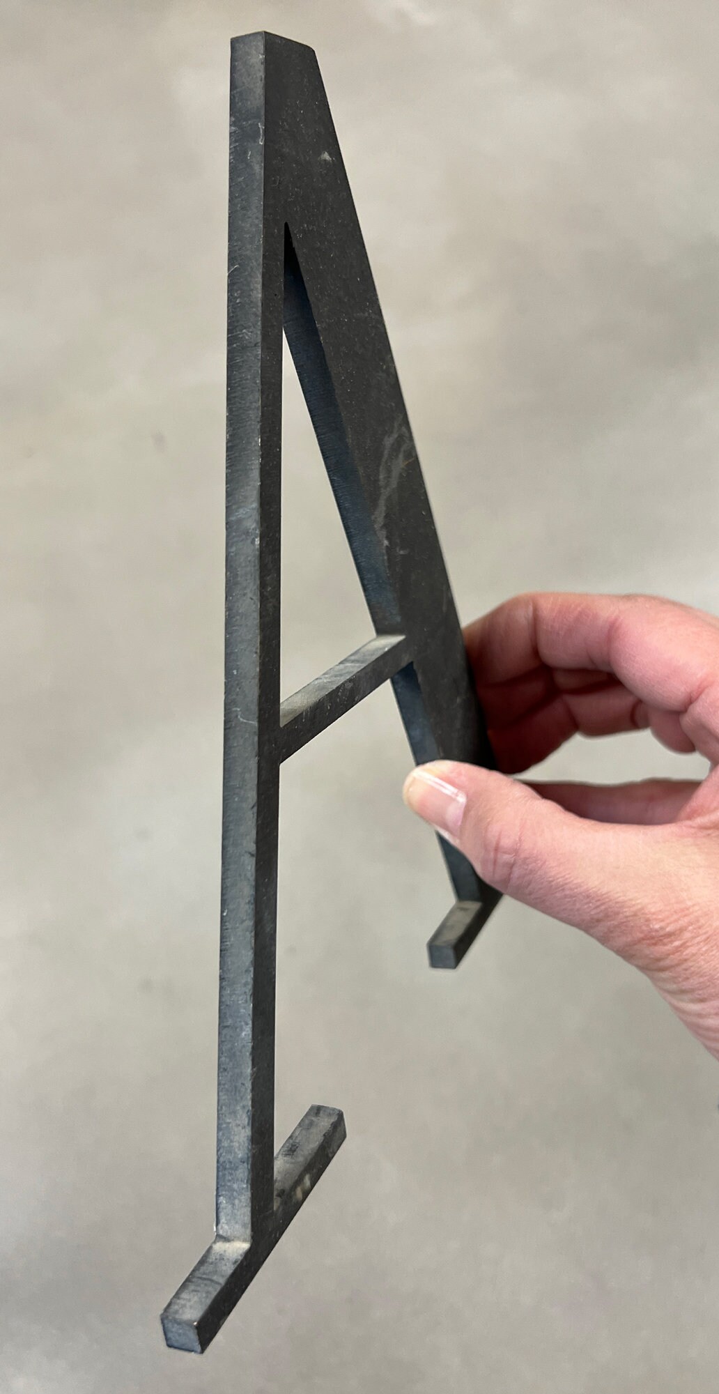 Steel Letter A | Flat Metal Letter | Reclaimed Old Sign - Etsy