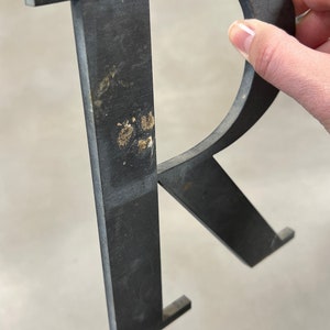 Steel Letter R Flat Metal Letter Reclaimed Old Sign - Etsy