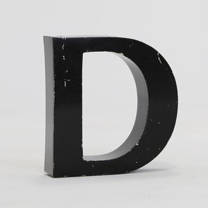 Black Letter D | Reverse Channel Letter | Reclaimed Old Sign - Etsy
