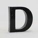 Black Letter D | Reverse Channel Letter | Reclaimed Old Sign - Etsy