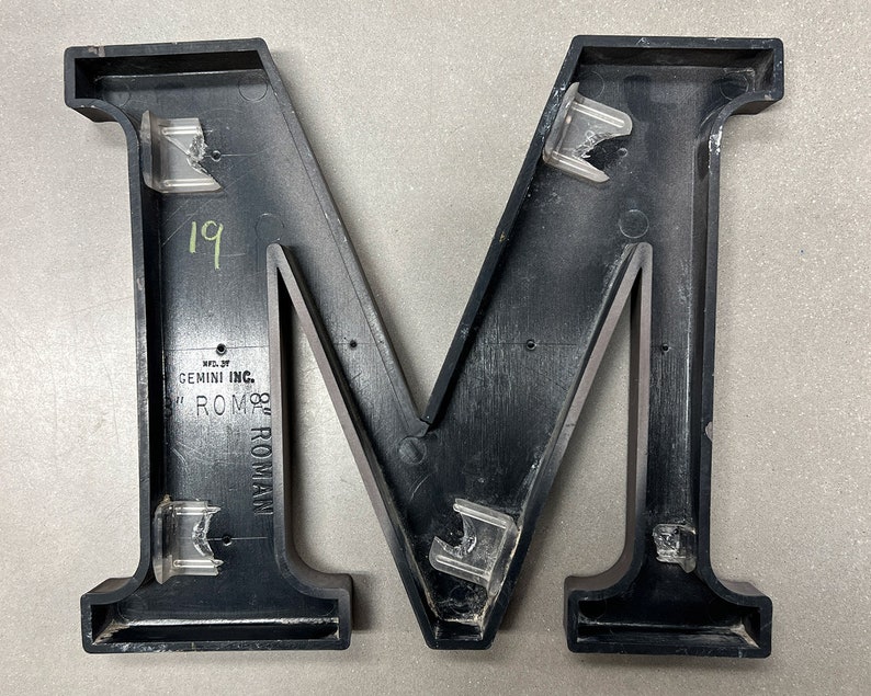 Faded Brown M Plastic Letter Reclaimed Old Sign - Etsy