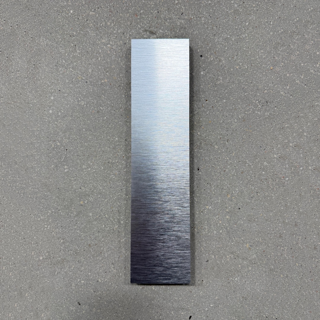 Letter I - Clear Acrylic W/ Brushed Metal Face & Painted Gray Sides ...