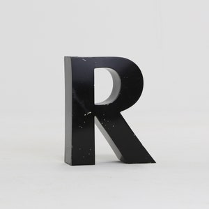 Black Letter R Reverse Channel Letter Reclaimed Old Sign - Etsy