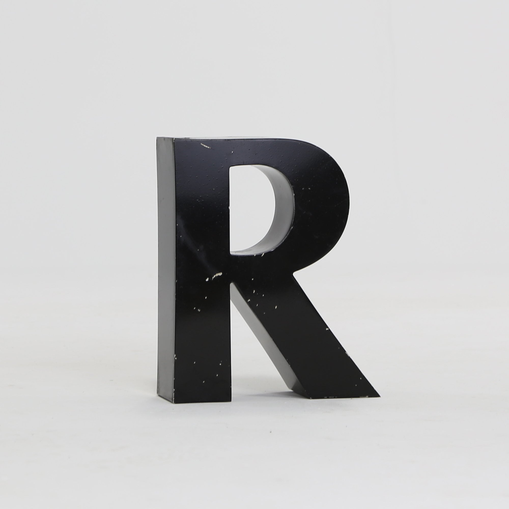 Black Letter R | Reverse Channel Letter | Reclaimed Old Sign - Etsy