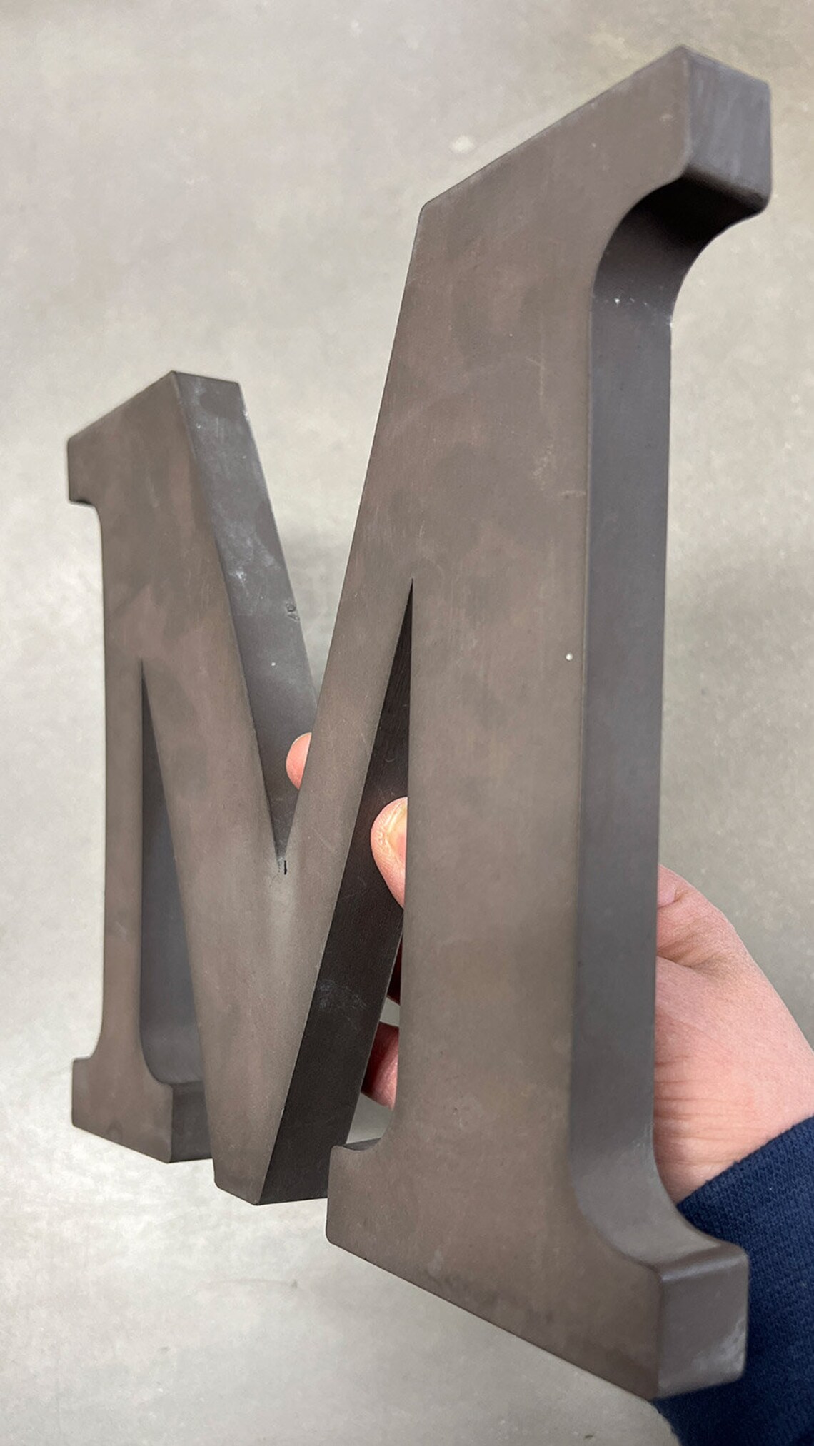 Faded Brown M Plastic Letter Reclaimed Old Sign - Etsy