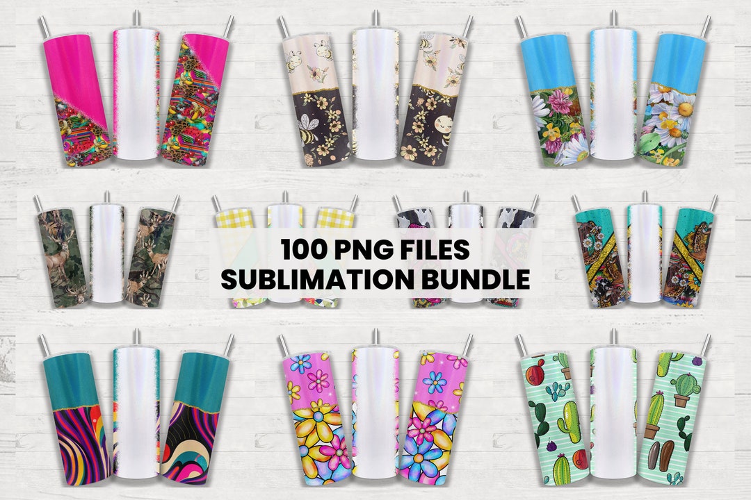 20oz Skinny Sublimation Design Bundle, 20oz Skinny Tumbler Bundle, 20oz ...