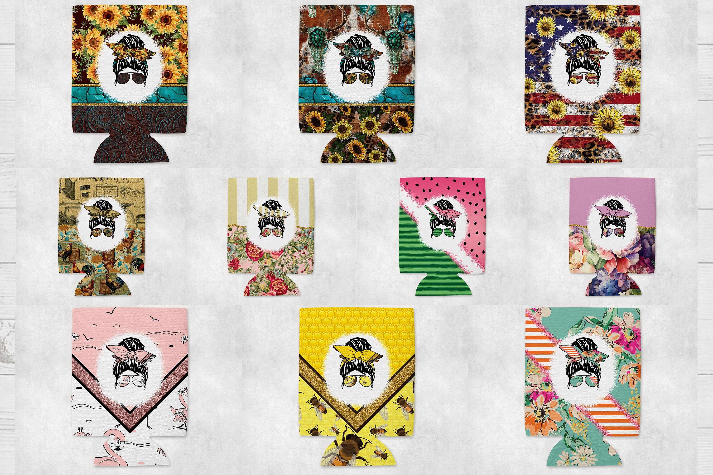 Can Cooler Sublimation Designs Bundle, Can Cooler Bundle, Can Cooler ...