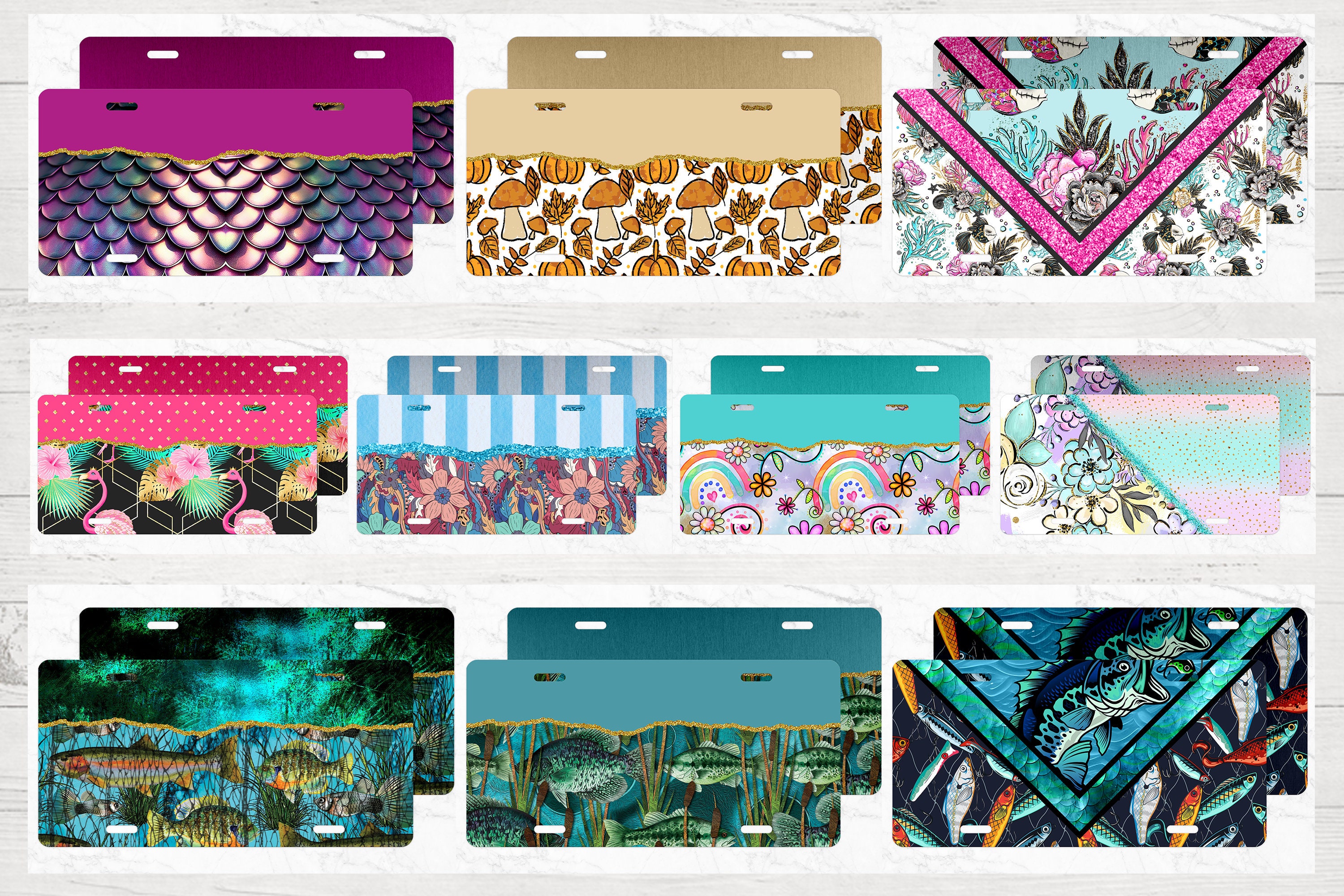 License Plate Sublimation Design Bundle, License Plate Bundle, License ...