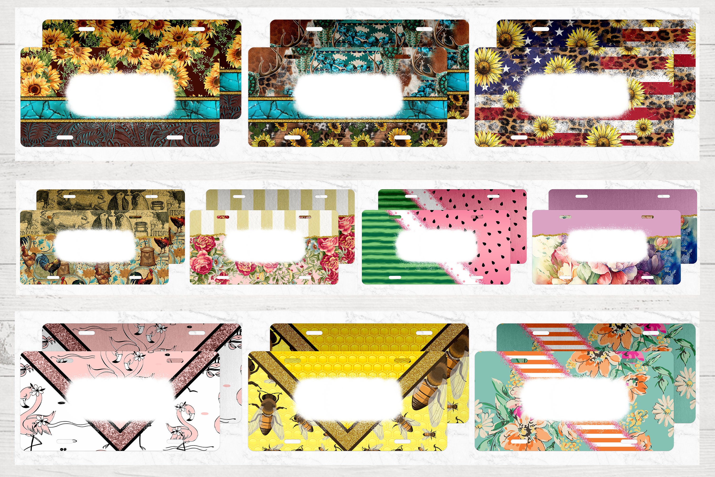 License Plate Sublimation Design Bundle License Plate Bundle - Etsy ...