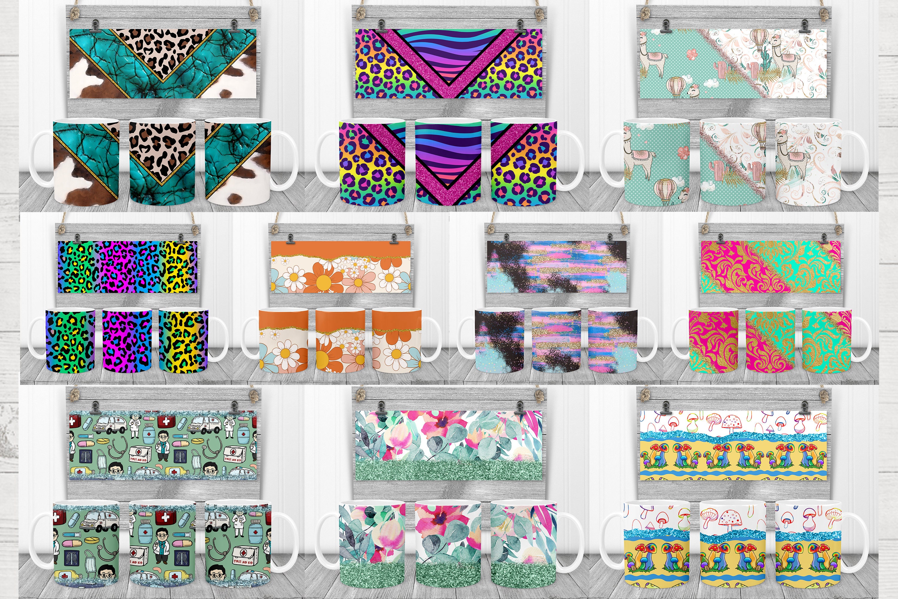 11 Oz Mug Sublimation Designs Mug Bundle 11oz Mug - Etsy