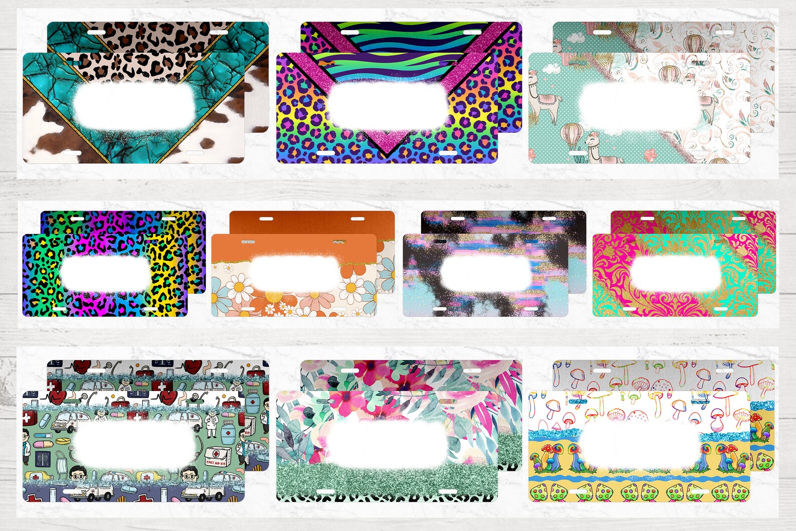 License Plate Sublimation Design Bundle, License Plate Bundle, License ...