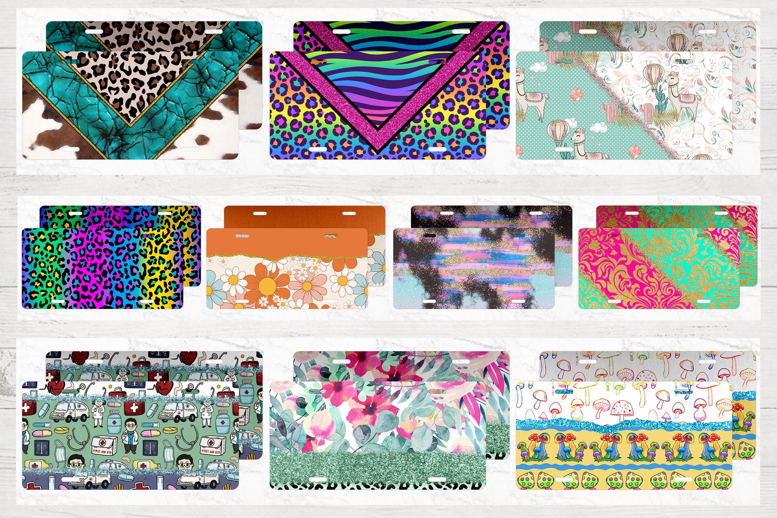 License Plate Sublimation Design Bundle, License Plate Bundle, License ...
