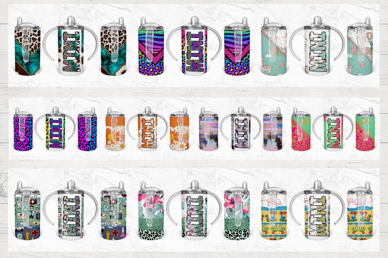12oz Sippy Sublimation Design Bundle, 12oz Sippy Bundle, 12oz Sippy ...