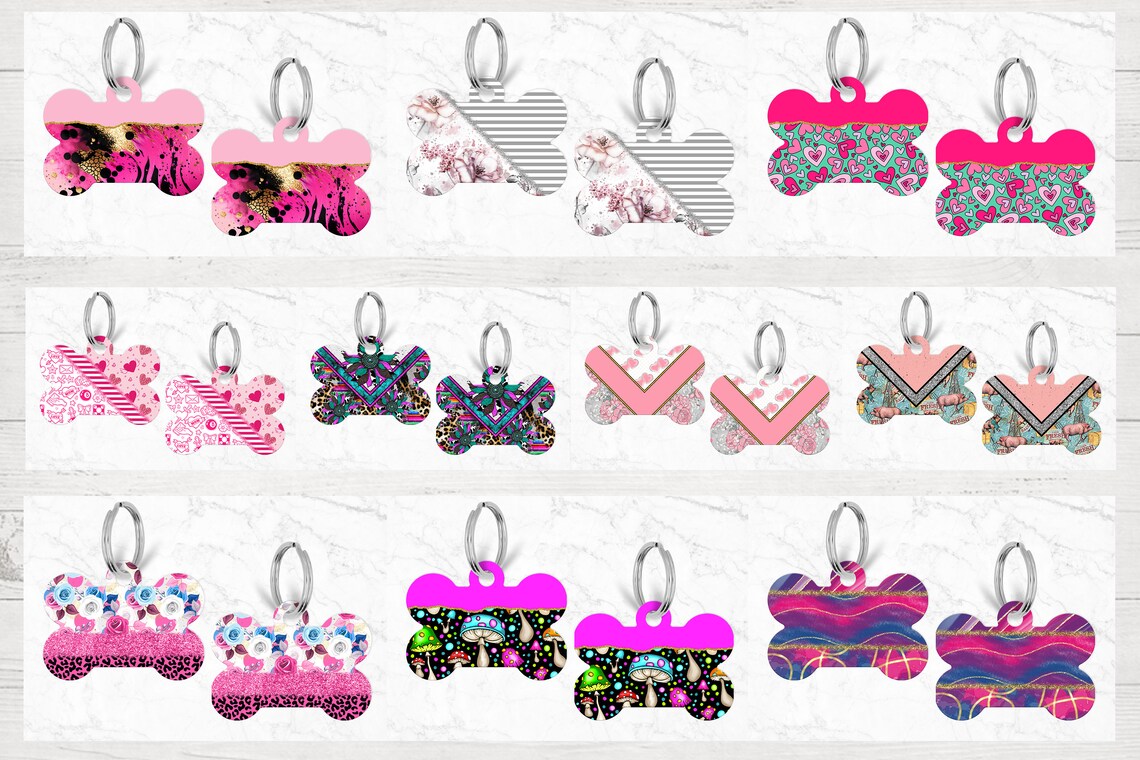 Bone Dog Tag Bundle Dog Tags Sublimation Pet Tag Png Bundle - Etsy