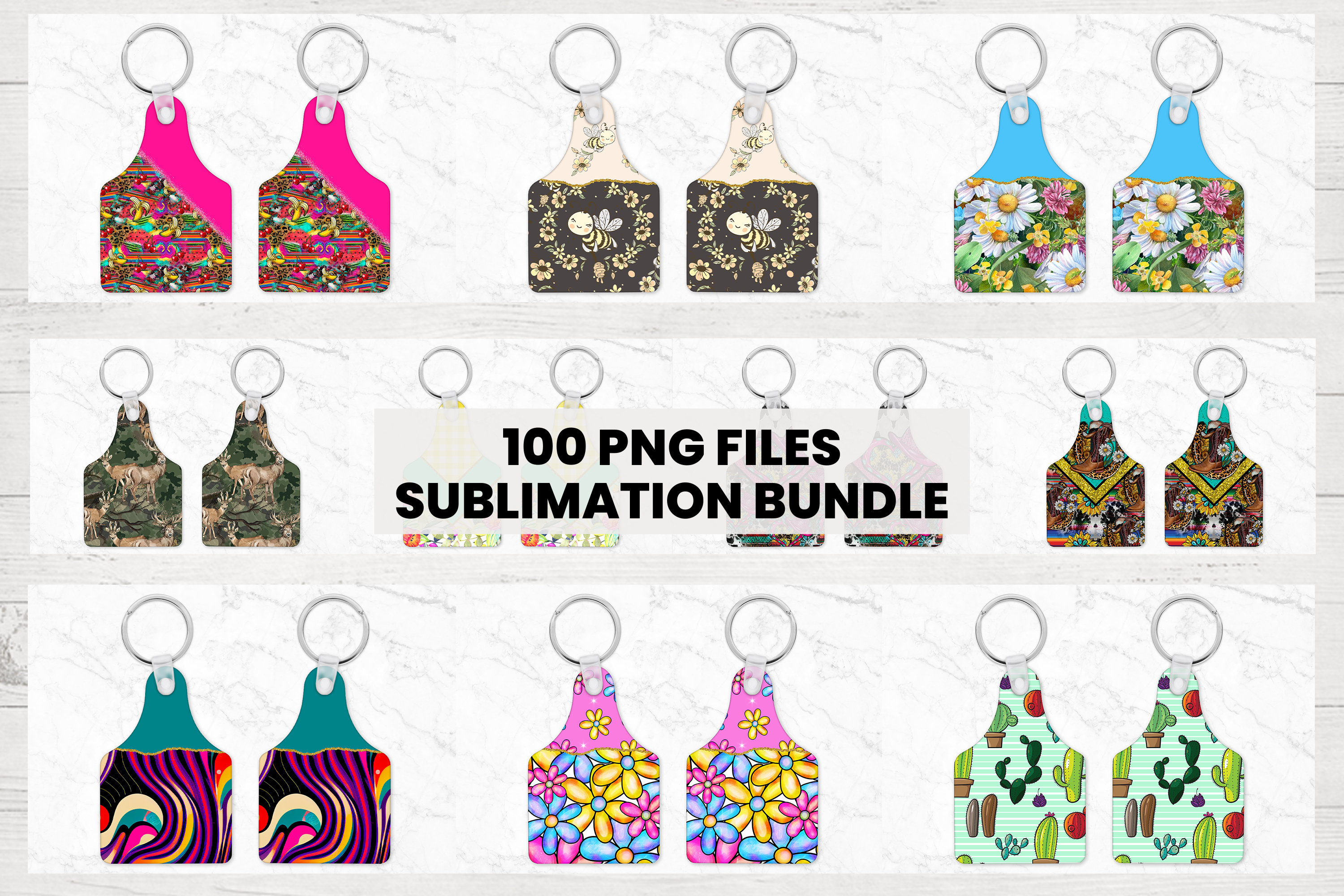 Cow Tag Keyring Sublimation Design, Cowtag Earring Designs, Key Ring ...