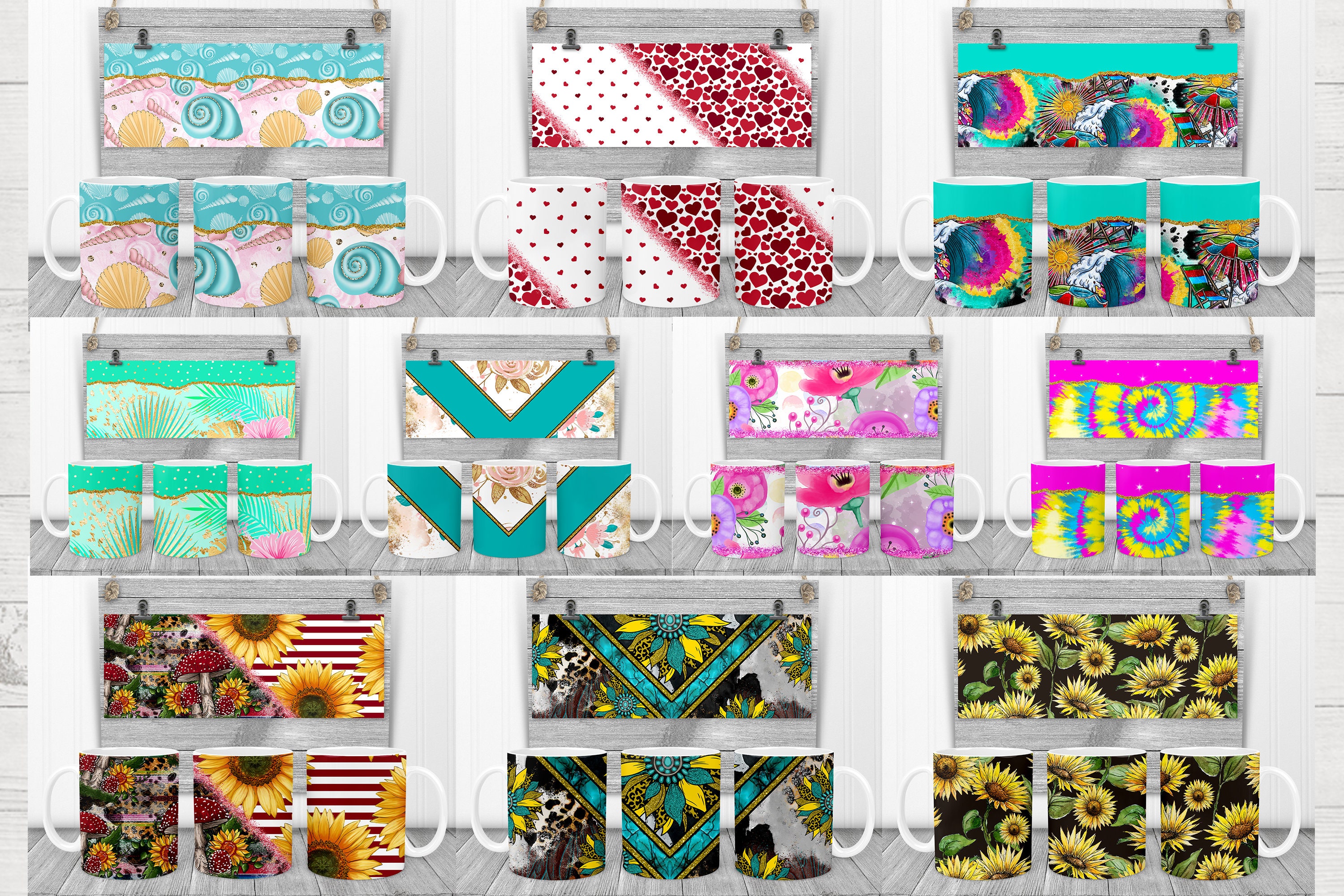 11 Oz Mug Sublimation Designs Mug Bundle 11oz Mug - Etsy