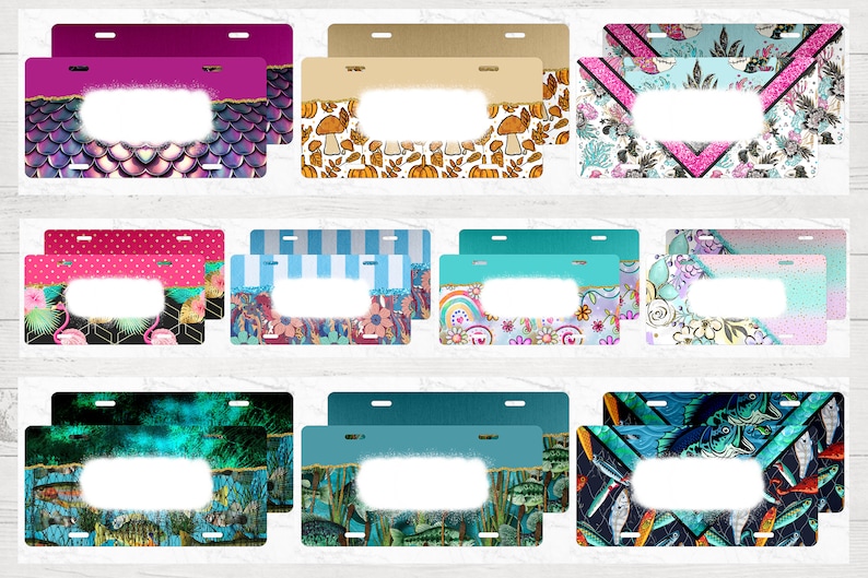 License Plate Sublimation Design Bundle License Plate Bundle - Etsy