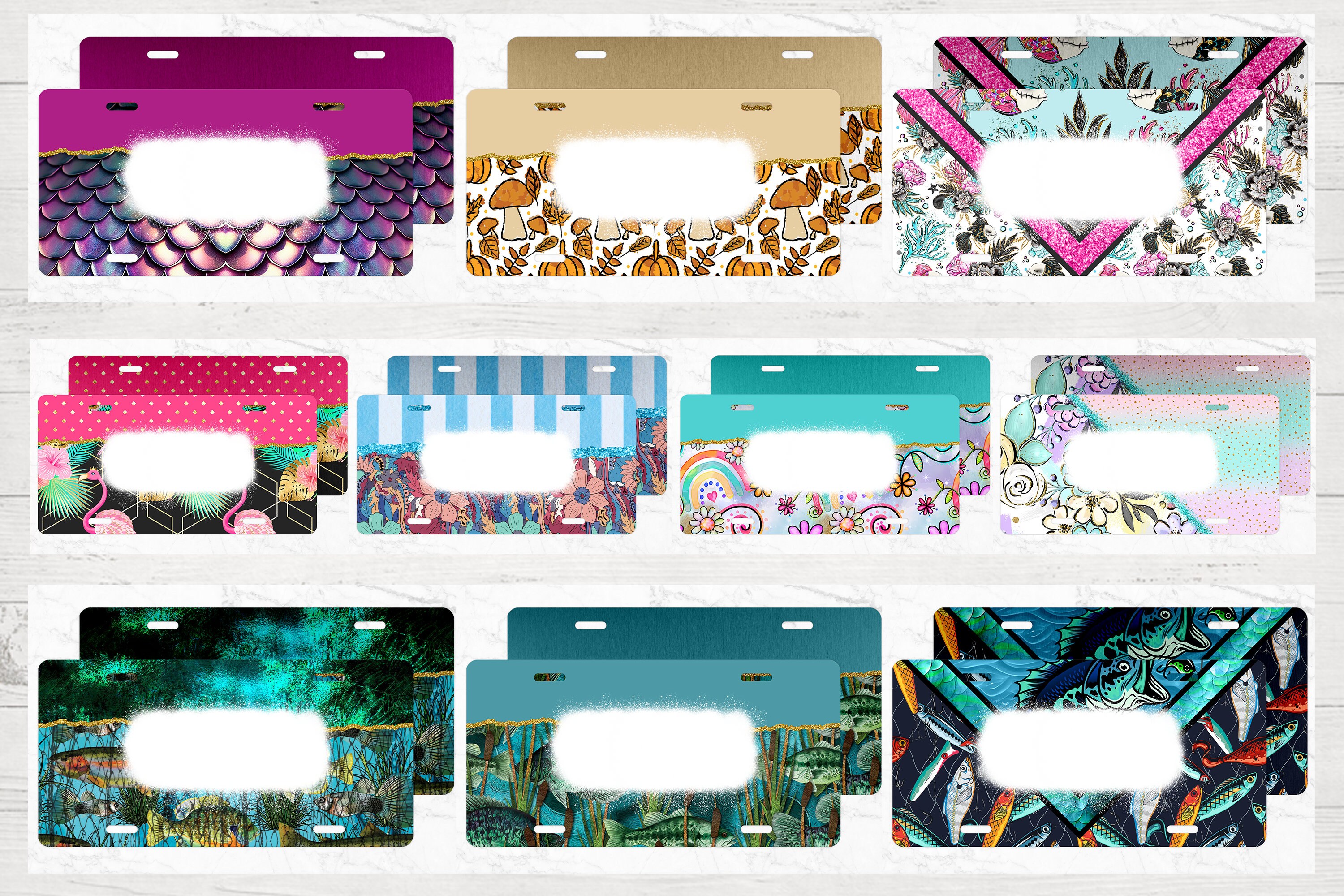 License Plate Sublimation Design Bundle License Plate Bundle - Etsy