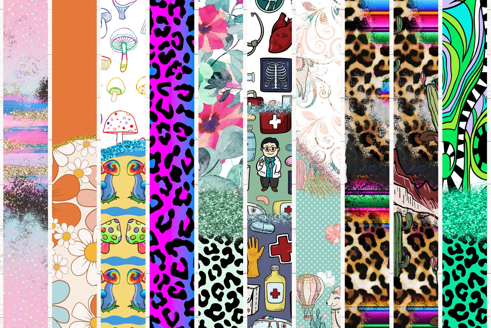 Key Fob Wristlet Sublimation Design Bundle, Key Fob Bundle, Key Chain ...