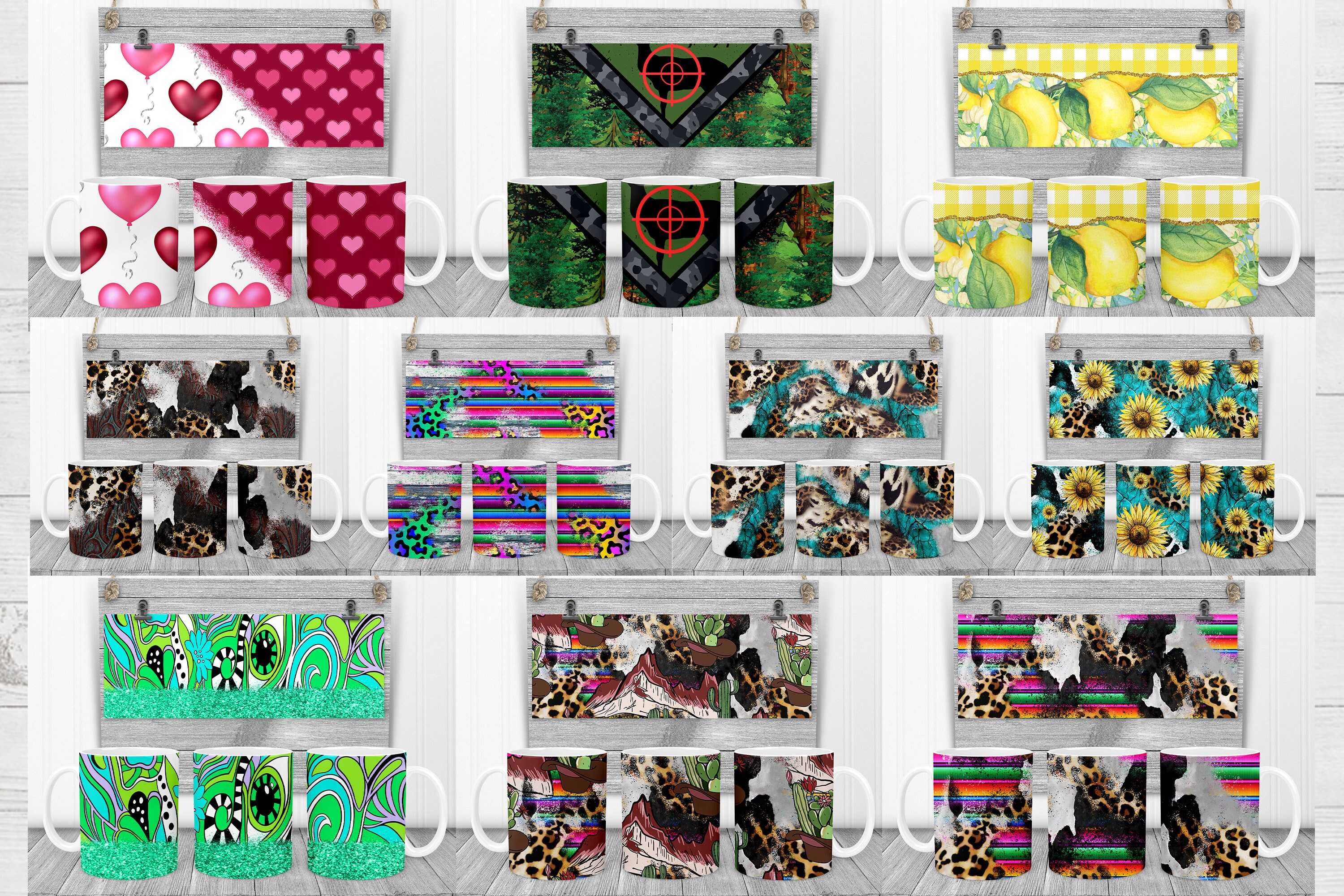 11 Oz Mug Sublimation Designs Mug Bundle 11oz Mug - Etsy