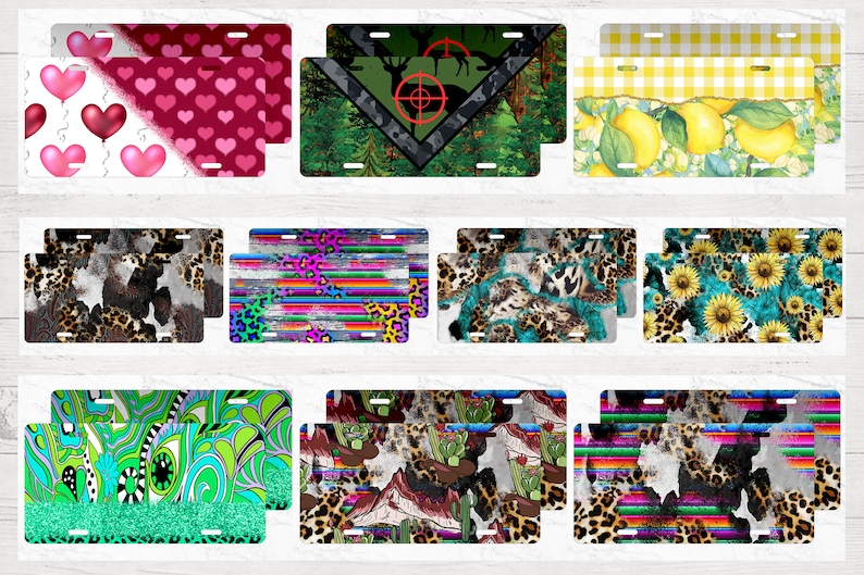 License Plate Sublimation Design Bundle, License Plate Bundle, License ...