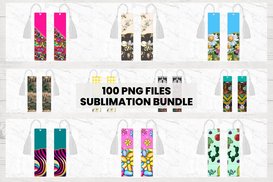 Bookmark Sublimation Design Bundle, Book Mark Bundle, Printable ...