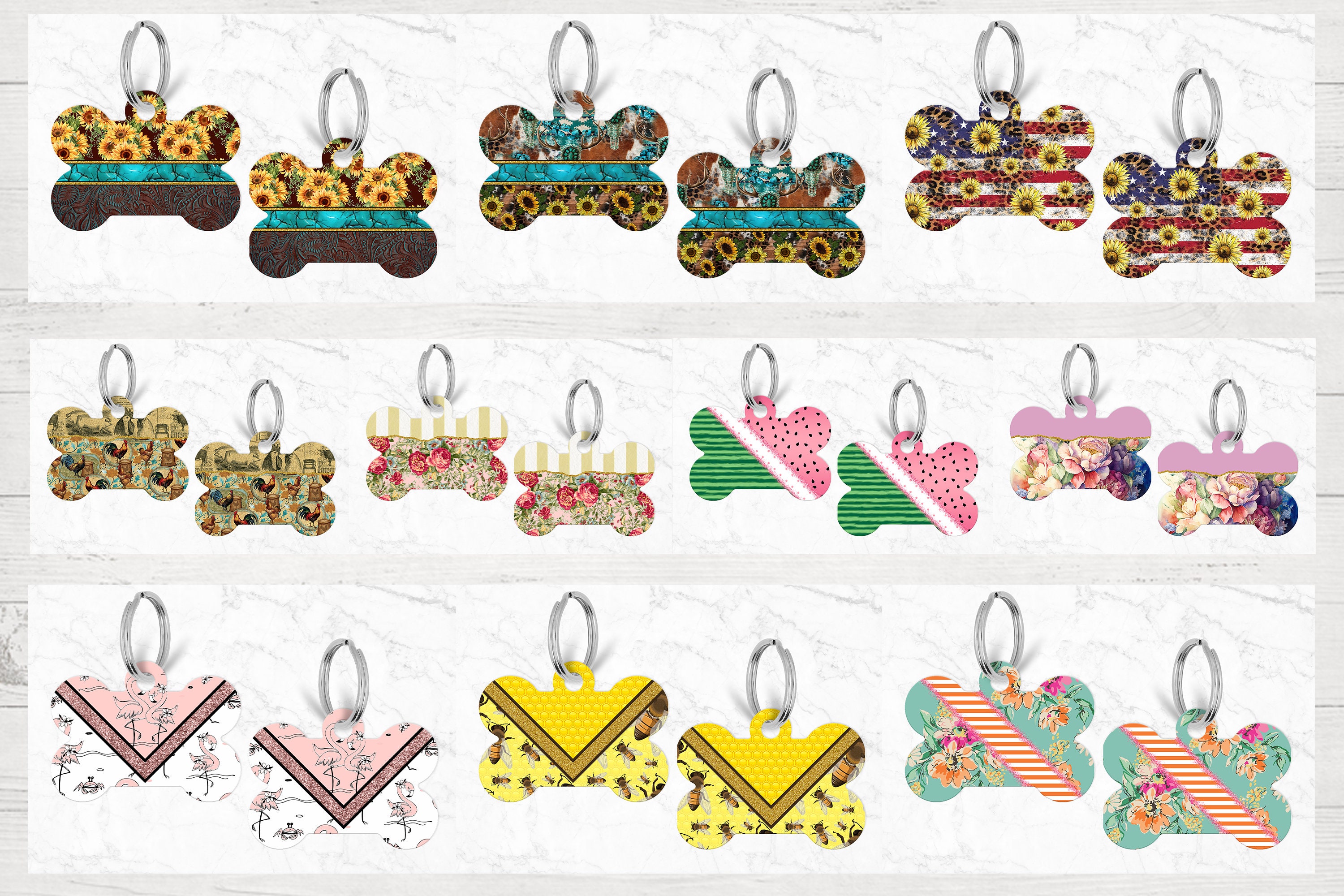 Bone Dog Tag Bundle Dog Tags Sublimation Pet Tag Png Bundle - Etsy