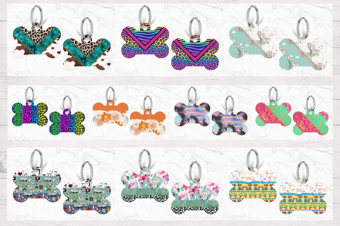 Bone Dog Tag Bundle Dog Tags Sublimation Pet Tag Png Bundle - Etsy