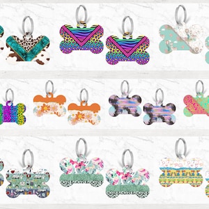 Bone Dog Tag Bundle, Dog Tags Sublimation, Pet Tag Png Bundle, Bone Dog ...