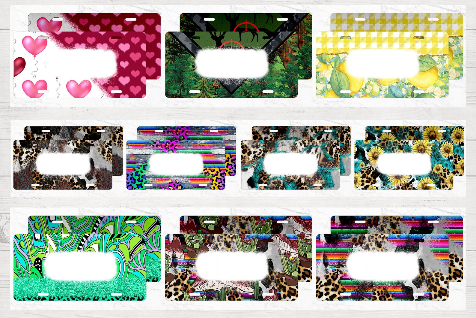 License Plate Sublimation Design Bundle License Plate Bundle - Etsy
