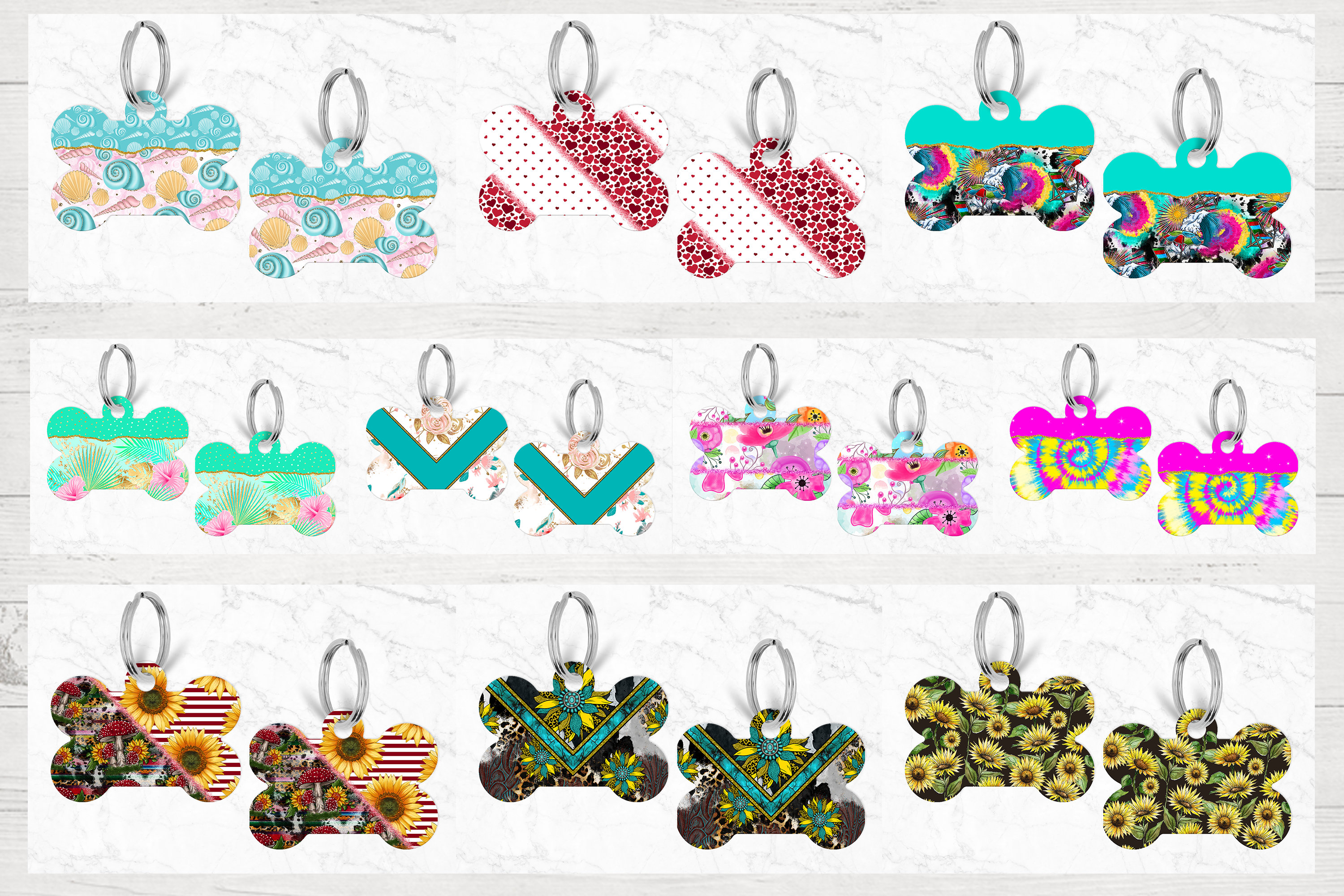 Bone Dog Tag Bundle Dog Tags Sublimation Pet Tag Png Bundle - Etsy