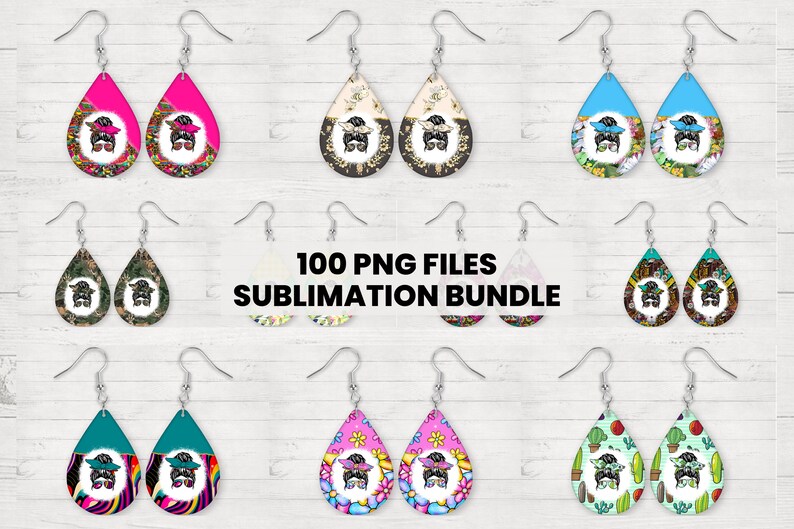 Tear Drop Earring Sublimation Design Bundle Earring Bundle - Etsy